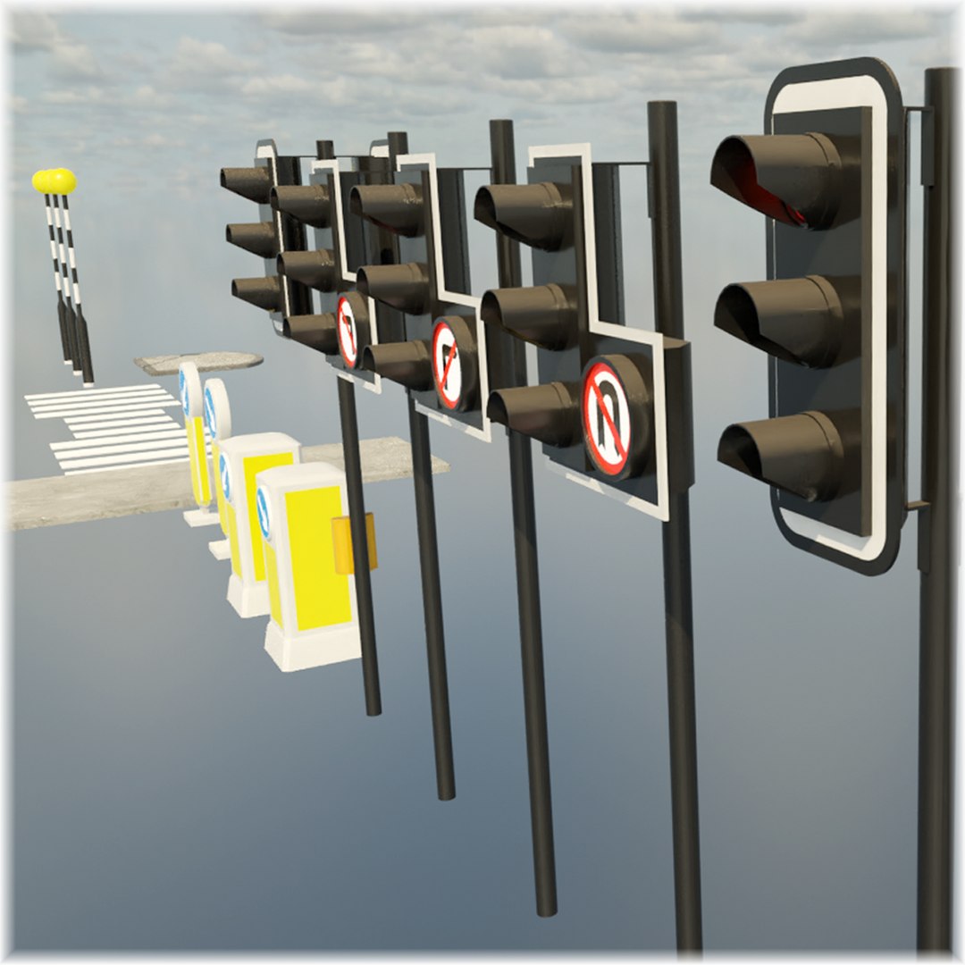 Traffic Signals 3D Model - TurboSquid 2205005