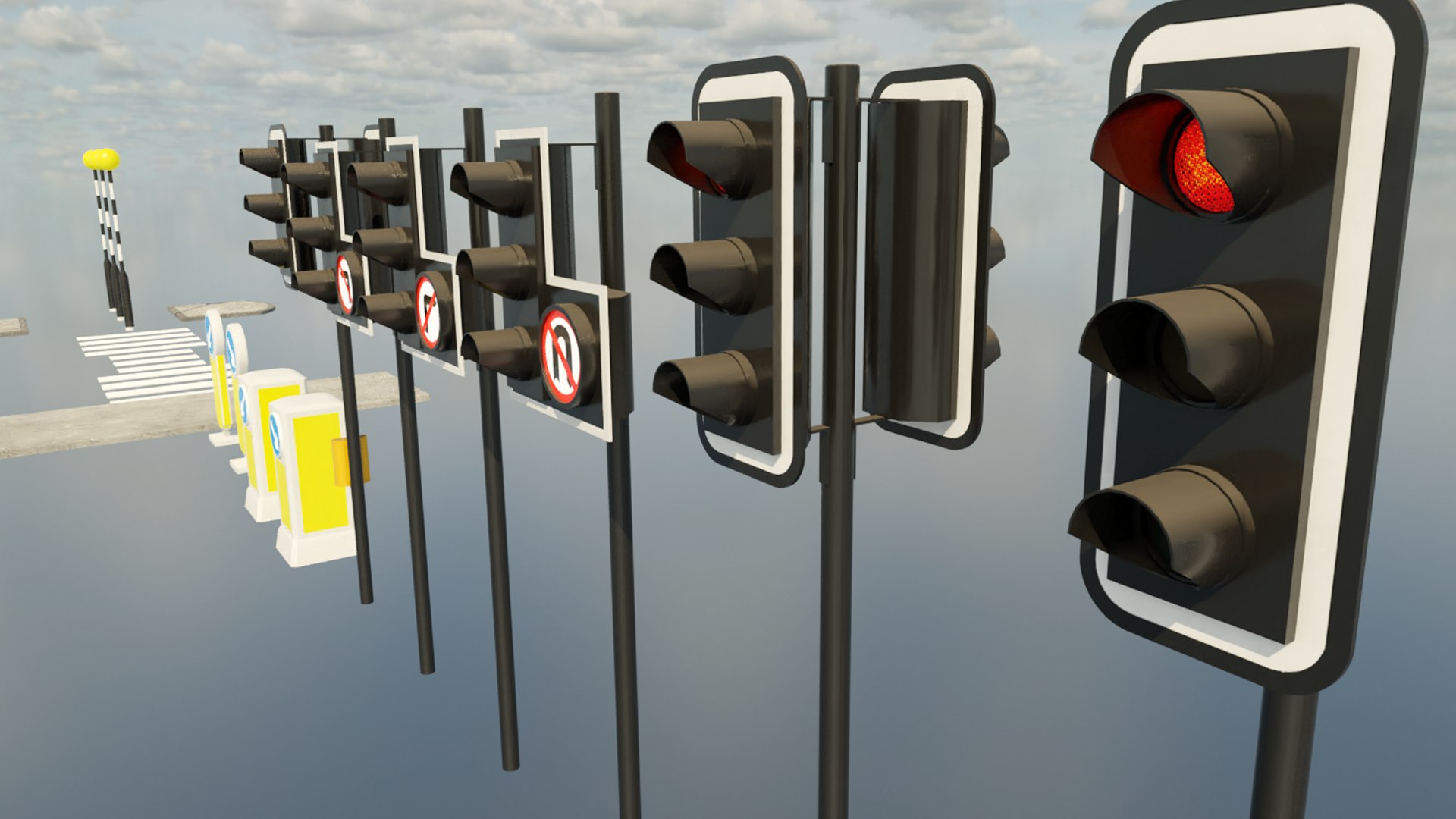 Traffic Signals 3D Model - TurboSquid 2205005