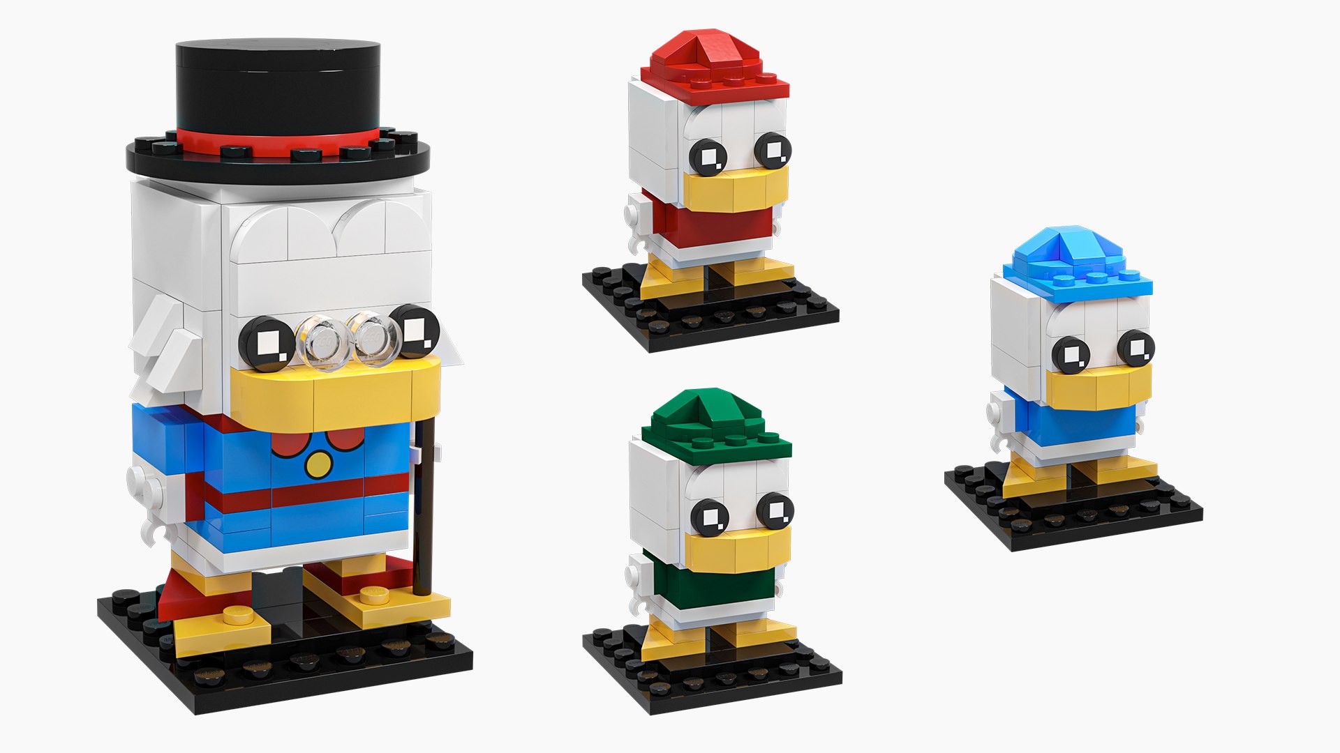 3D Model Lego Scrooge McDuck Huey Dewey Louie - TurboSquid 2259272