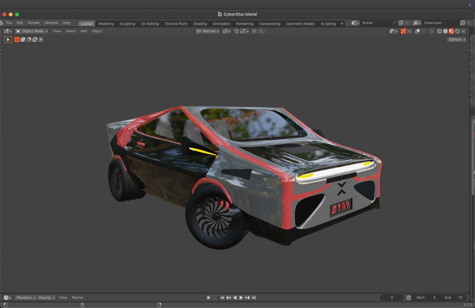 CyberStar Coupe Concept 3D Model - TurboSquid 2329653