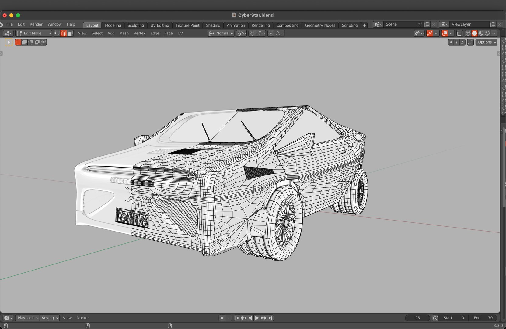 Cyber Coupe Concept 3D Model - TurboSquid 2329653
