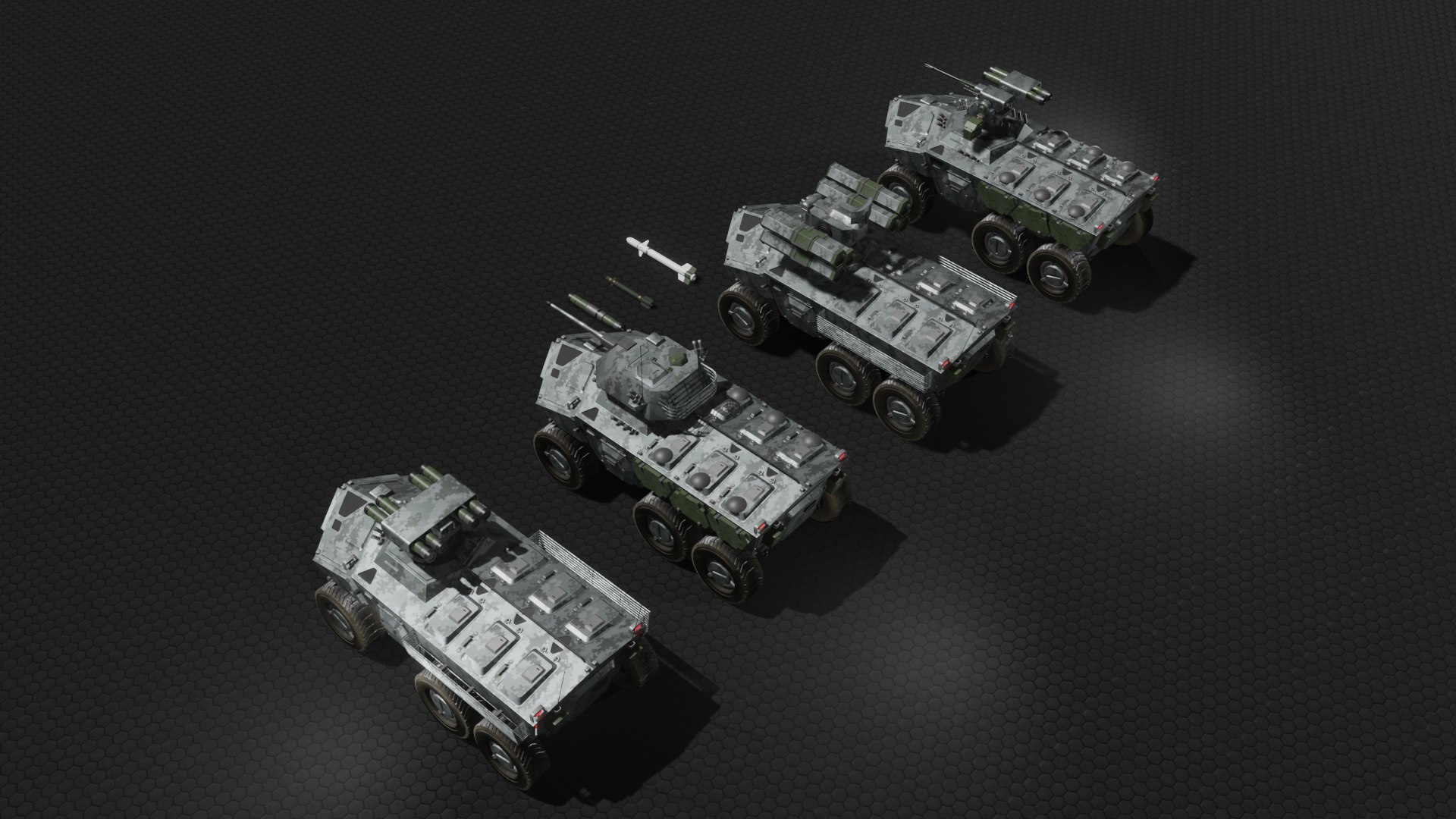 Sci-fi APC Collection 3D Model - TurboSquid 2125843