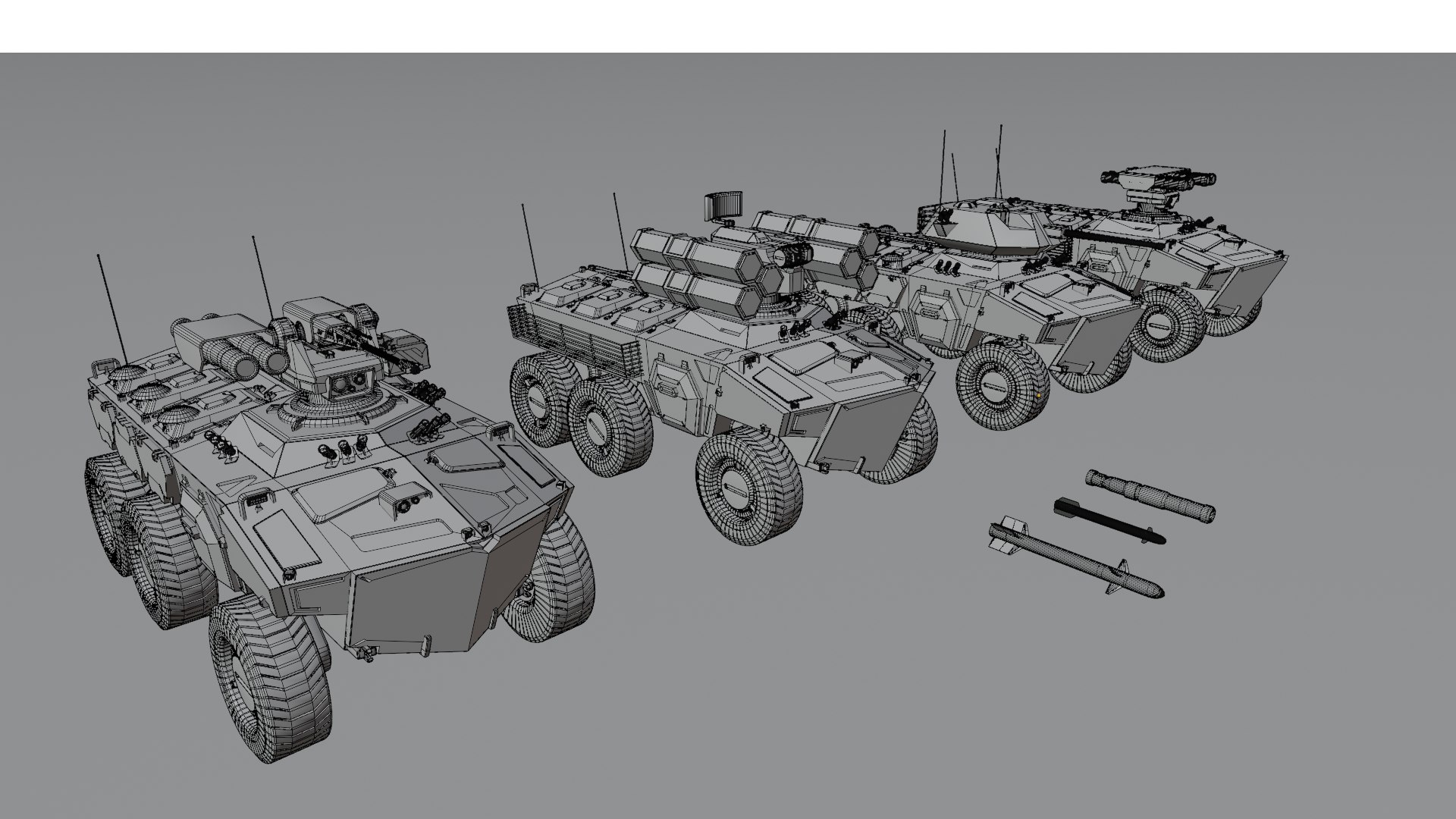 Sci-fi APC Collection 3D Model - TurboSquid 2125843
