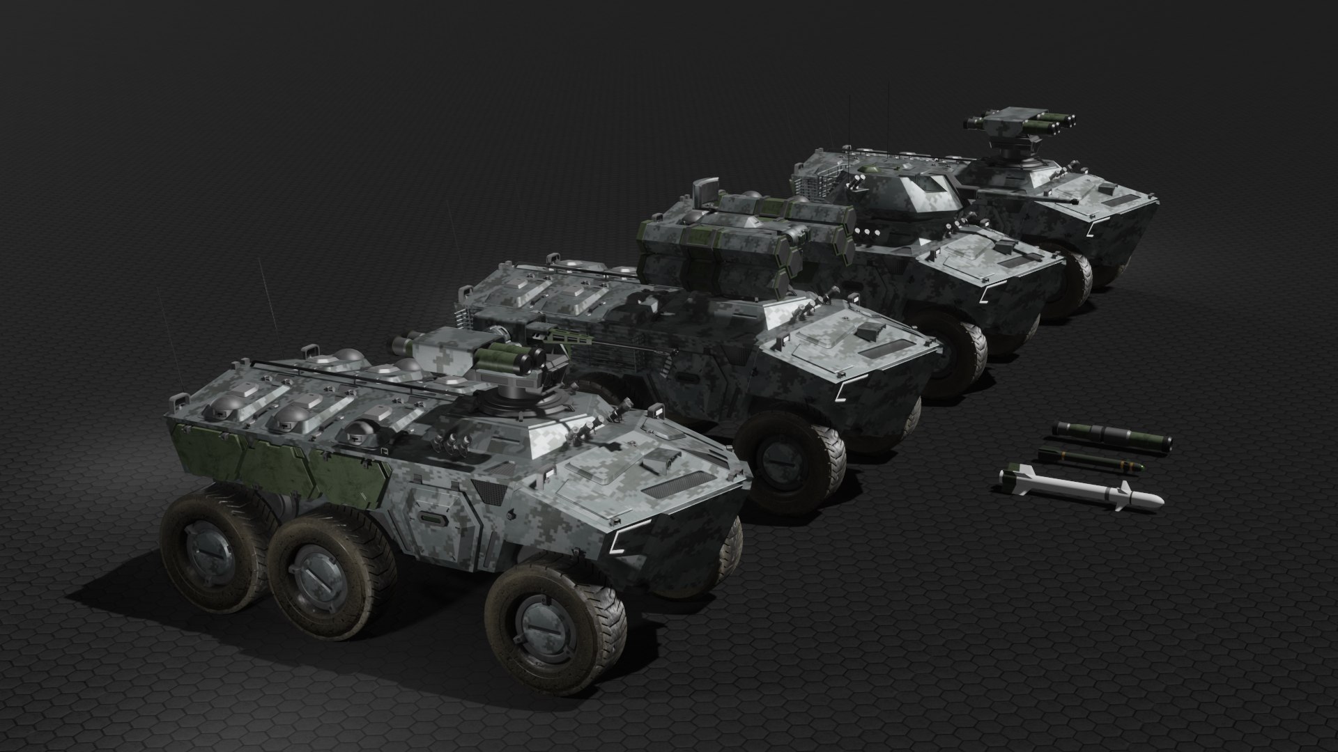 Sci-fi APC Collection 3D Model - TurboSquid 2125843
