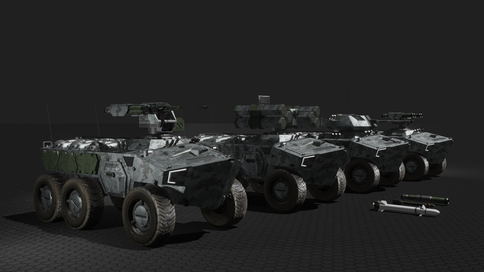 Sci-fi APC Collection 3D Model - TurboSquid 2125843
