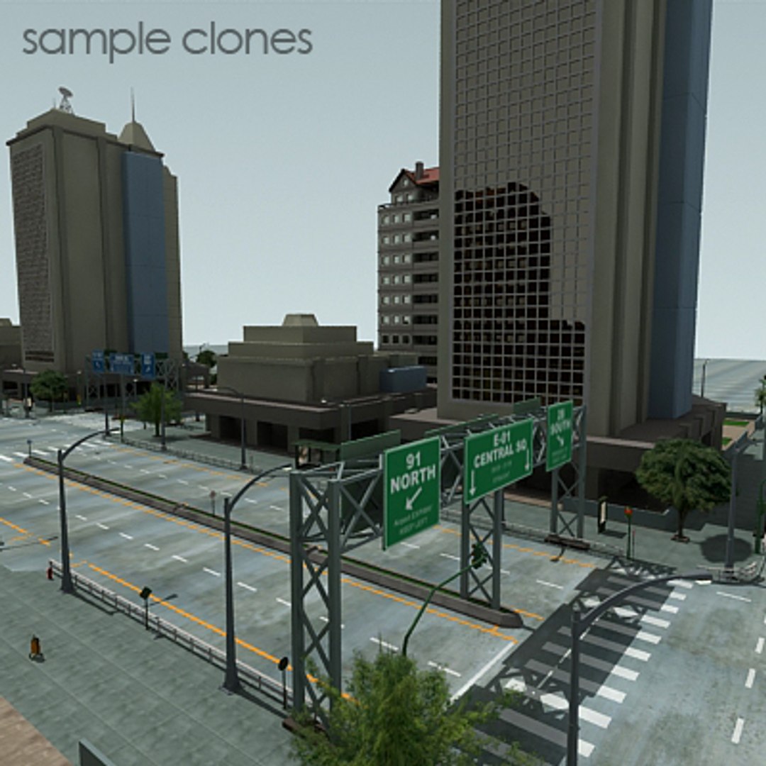 3d model definition city block