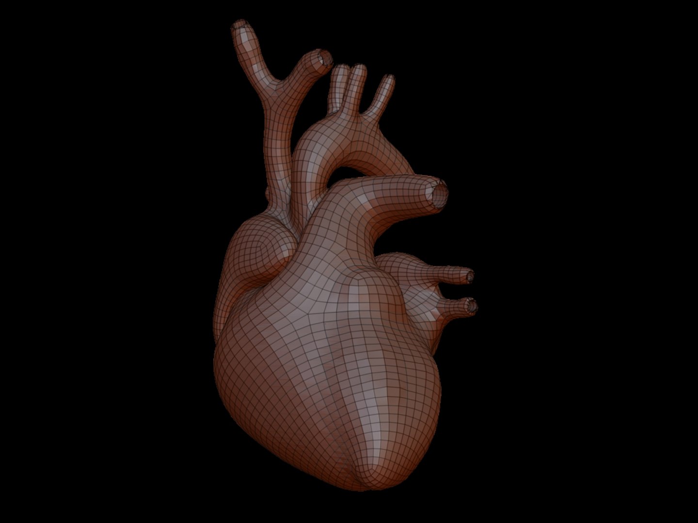 Human Heart Low Poly 3D Model - TurboSquid 2051383