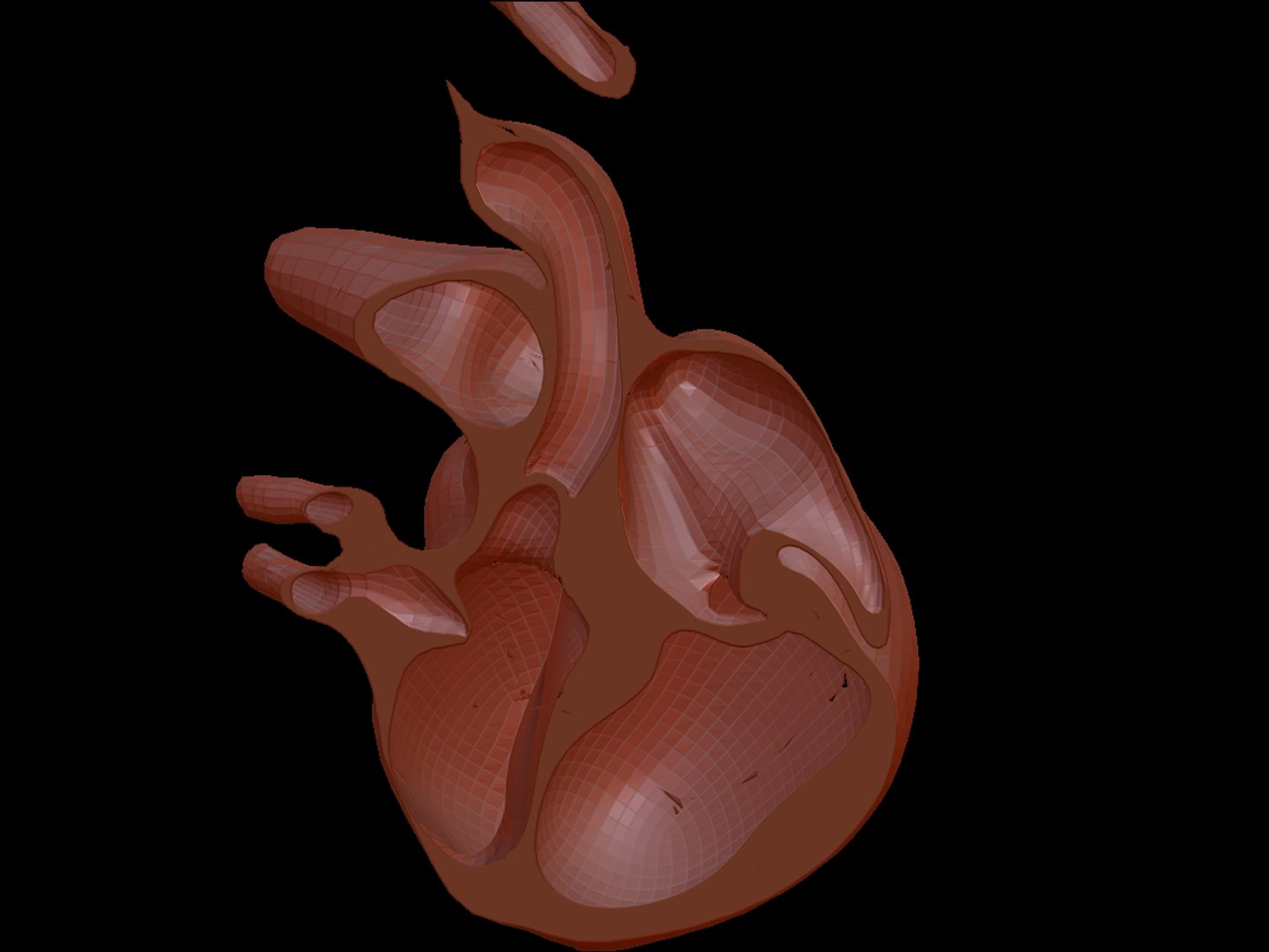Human Heart Low Poly 3D Model - TurboSquid 2051383