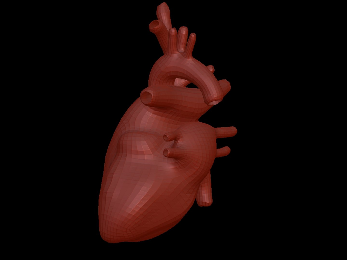 Human Heart Low Poly 3D Model - TurboSquid 2051383