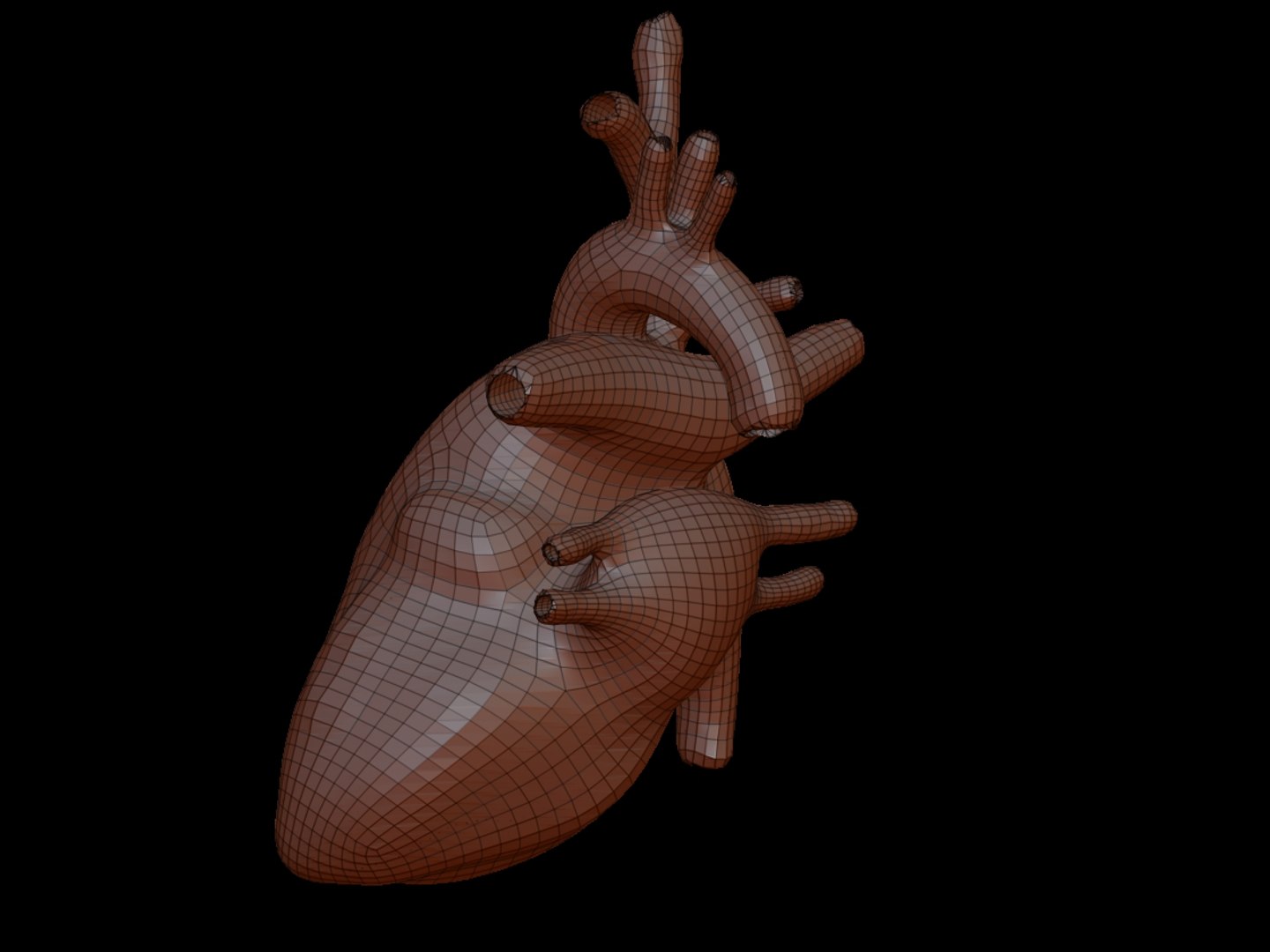 Human Heart Low Poly 3D Model - TurboSquid 2051383