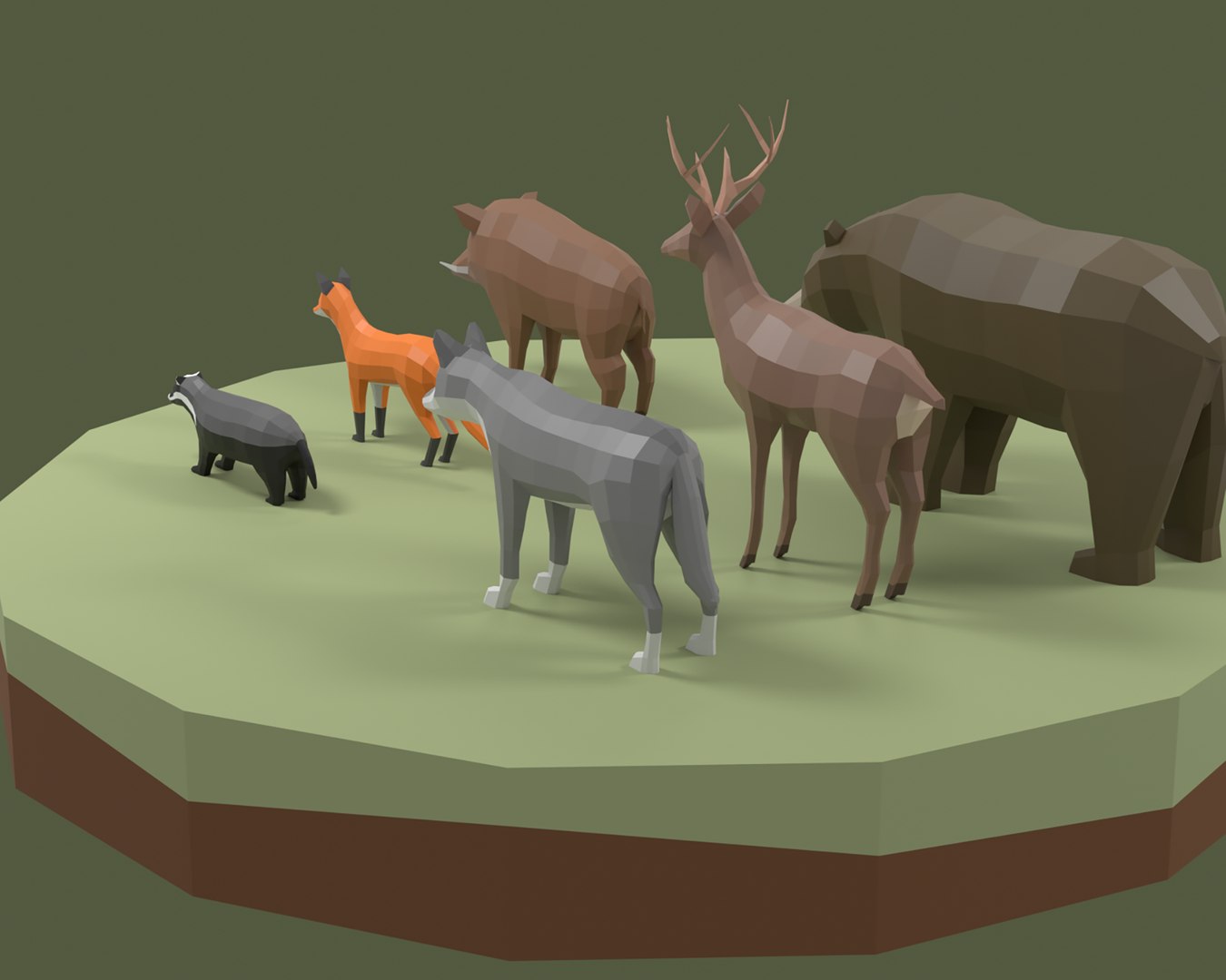 Lowpoly Stylized Forest Animals Pack Model - TurboSquid 2070840
