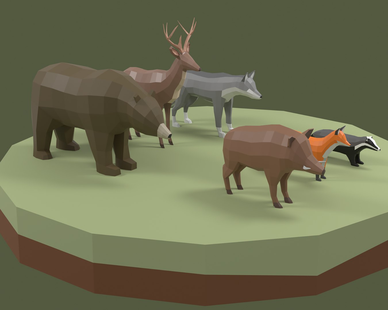 Lowpoly Stylized Forest Animals Pack Model - TurboSquid 2070840