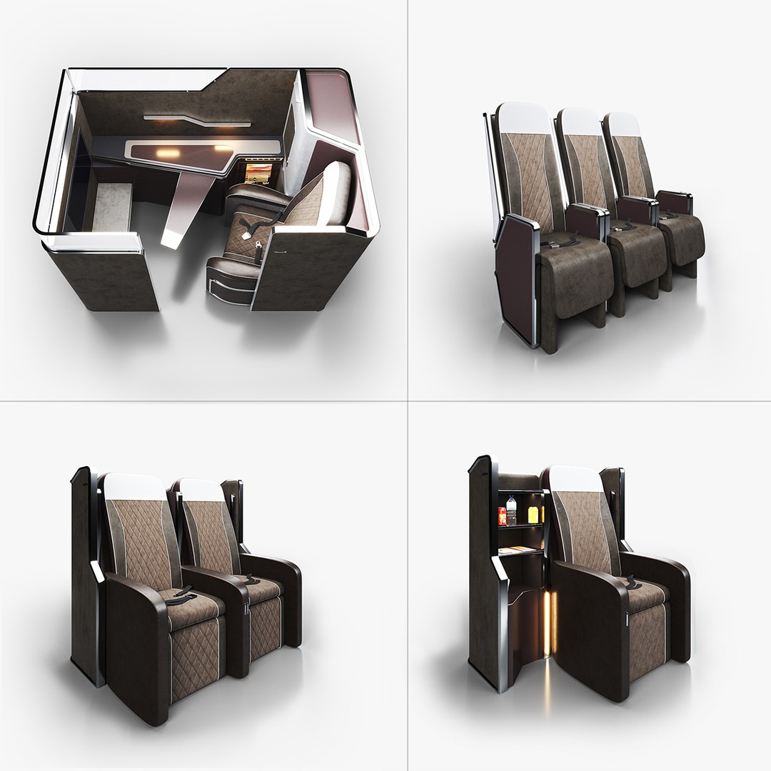 3D Airplane Seats All Classes Collection Model - TurboSquid 2168218