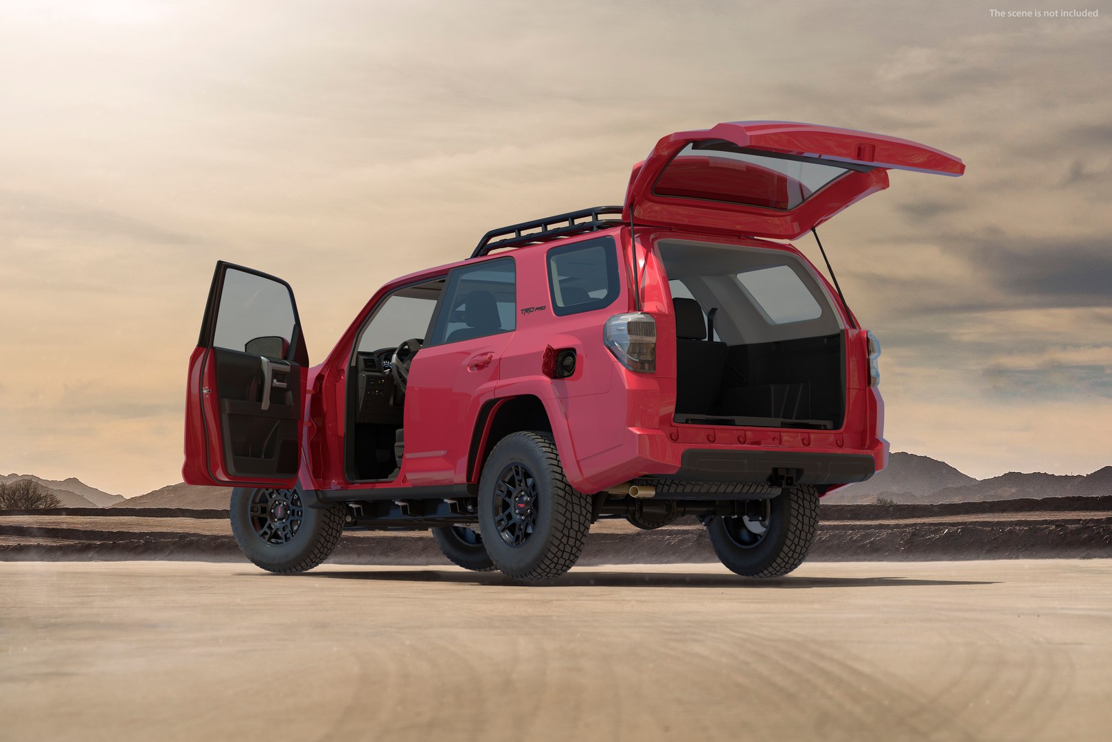 3D Toyota 4Runner TRD Pro Red Metallic 2021 Rigged - TurboSquid 1714190