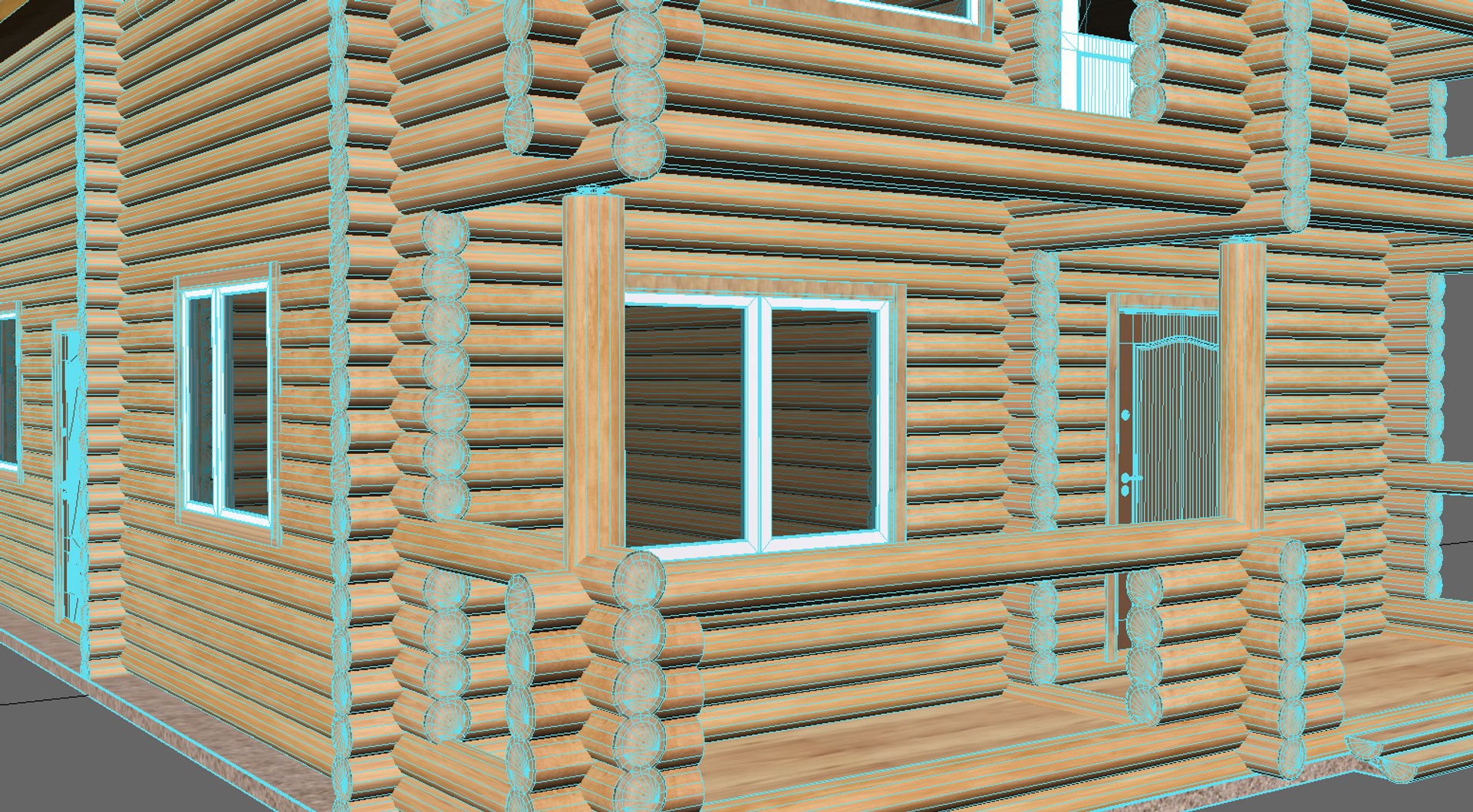 Maya Log Wooden House