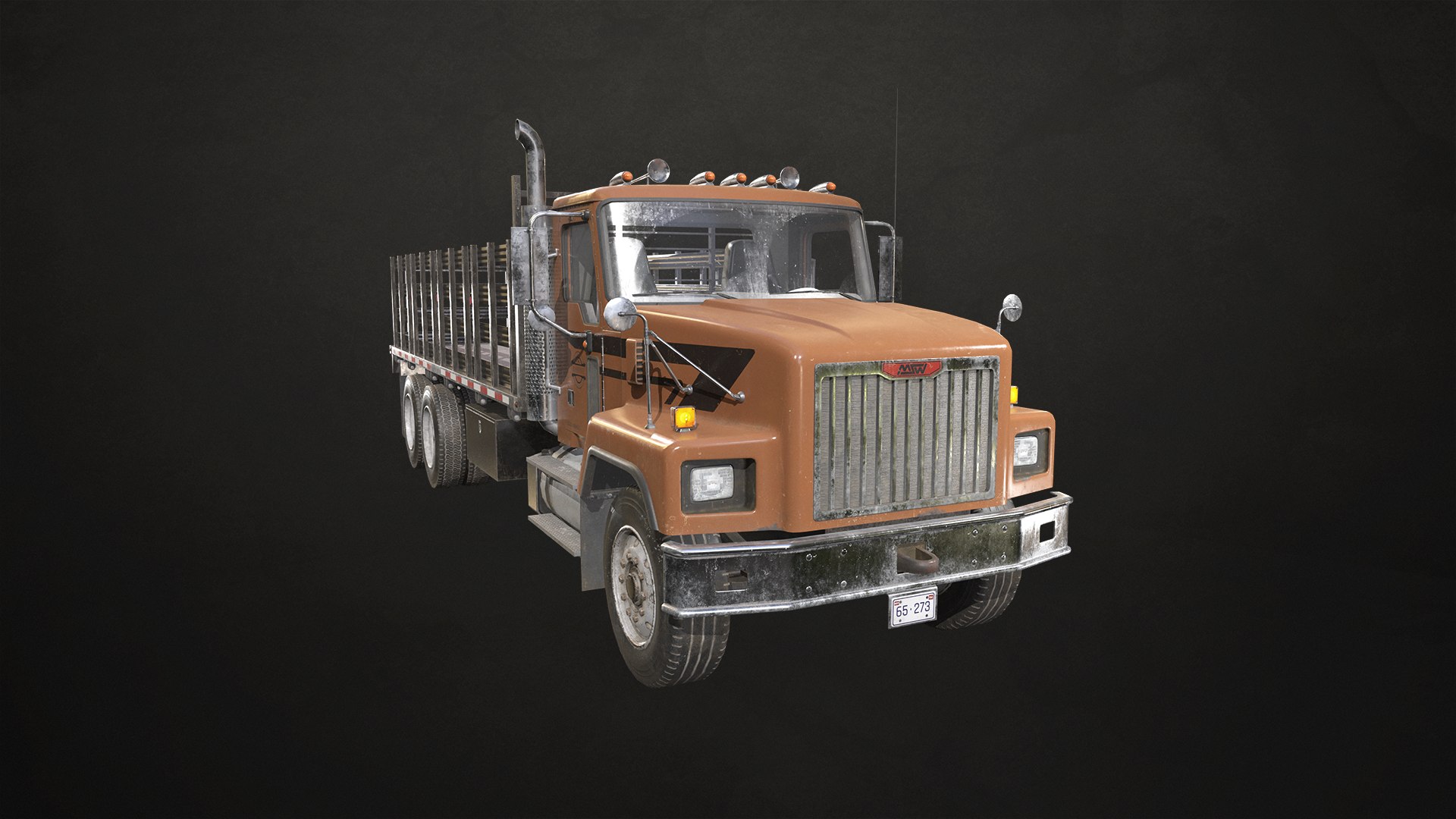 modelo 3d Classic Flatbed Truck - Low Poly - TurboSquid 2014724