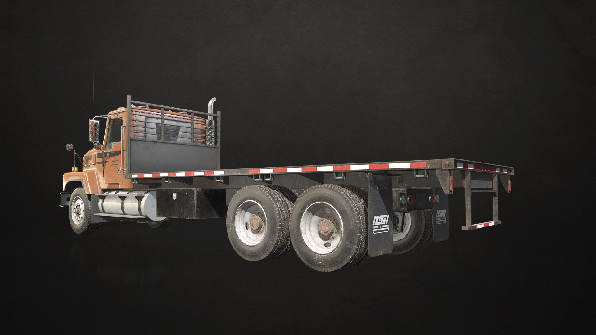 3D Classic Flatbed Truck - Low Poly - TurboSquid 2014724