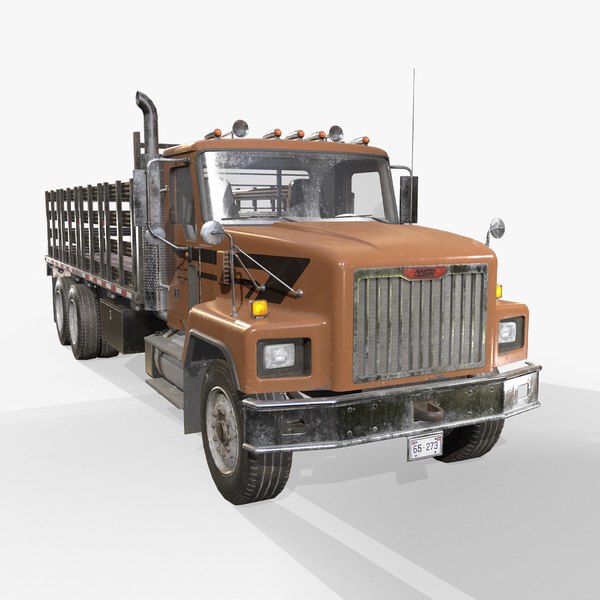 modelo 3d Classic Flatbed Truck - Low Poly - TurboSquid 2014724