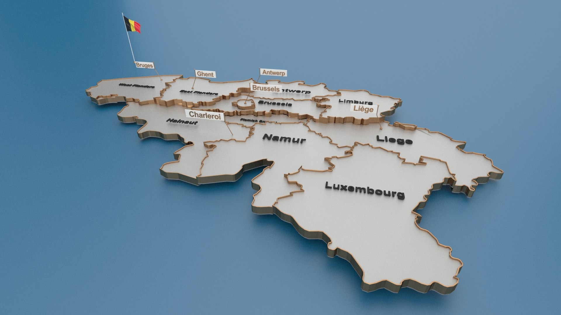 3D Belgium Animation Model - TurboSquid 1410508