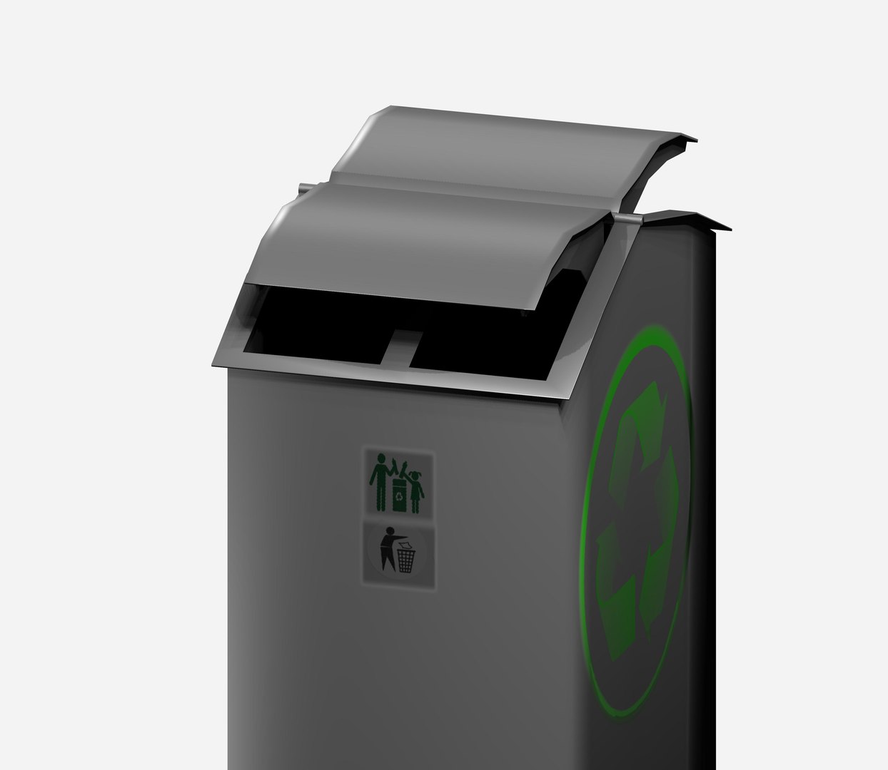 Metal Box Type Metal Dust Bin Model - TurboSquid 2130526