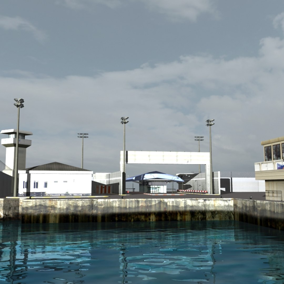 3d model uss harbour seaport port