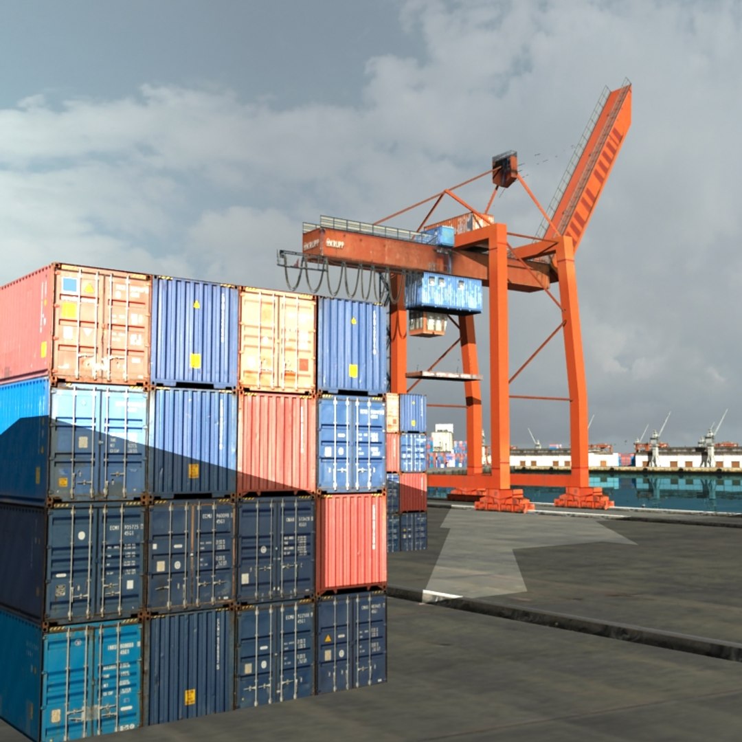 3d model uss harbour seaport port