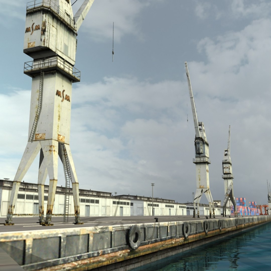 3d model uss harbour seaport port