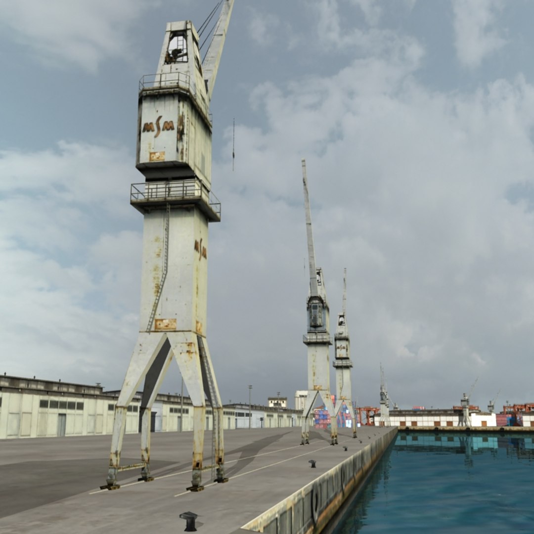 3d model uss harbour seaport port