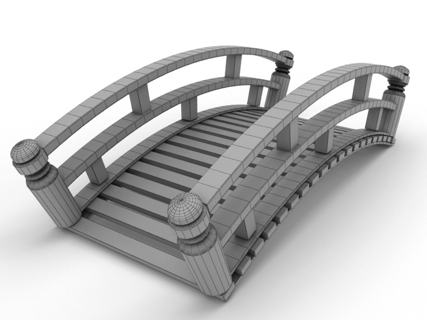 3d Garden Bridge Model