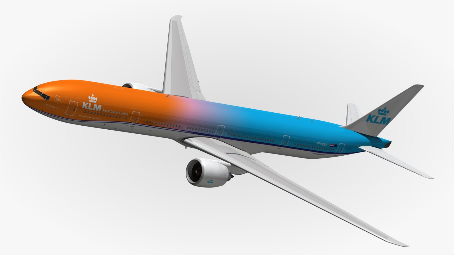 3d boeing klm special livery