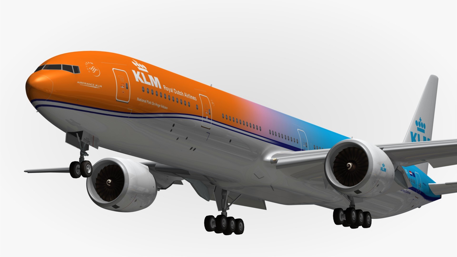 3d boeing klm special livery