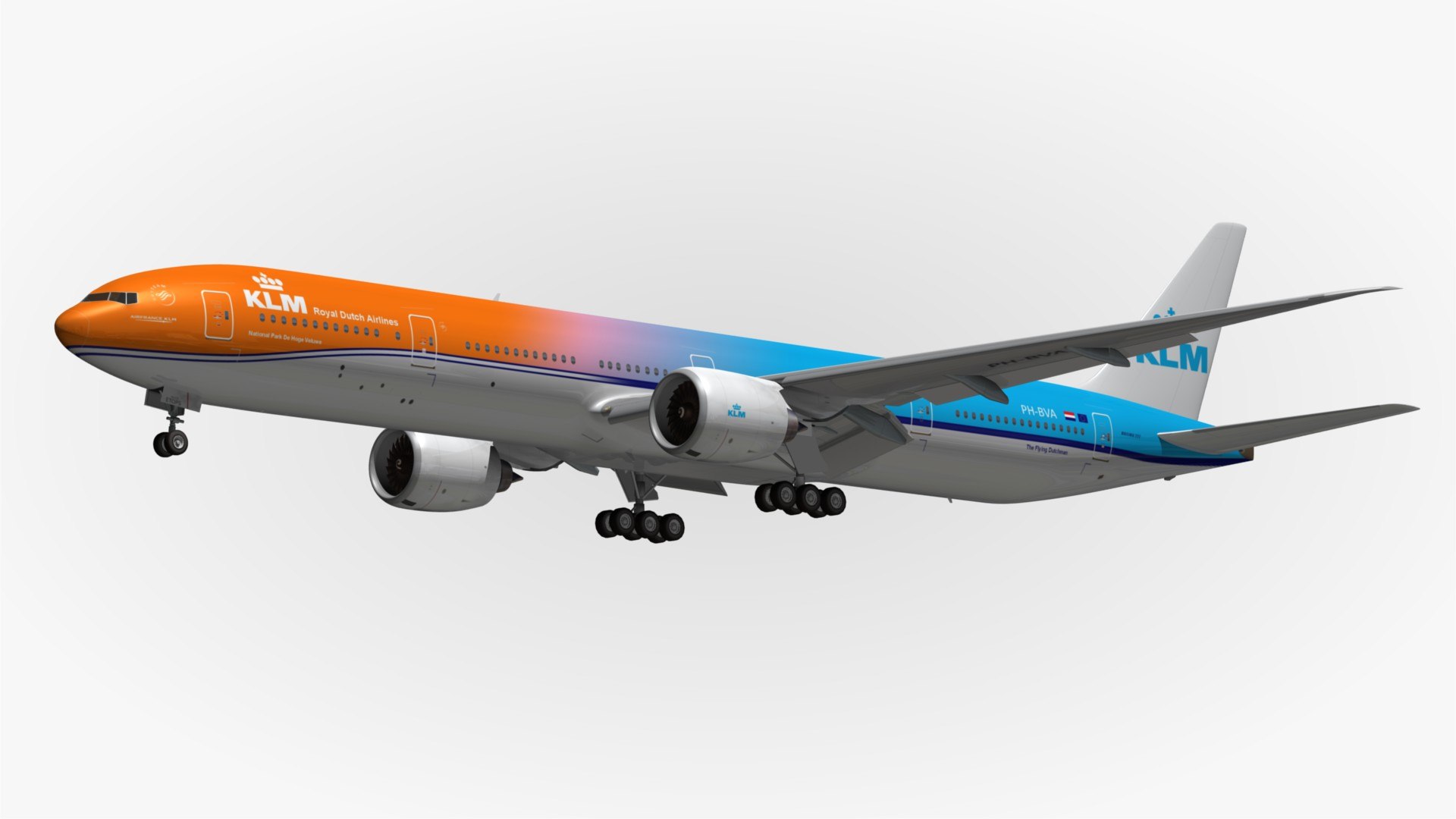 3d boeing klm special livery