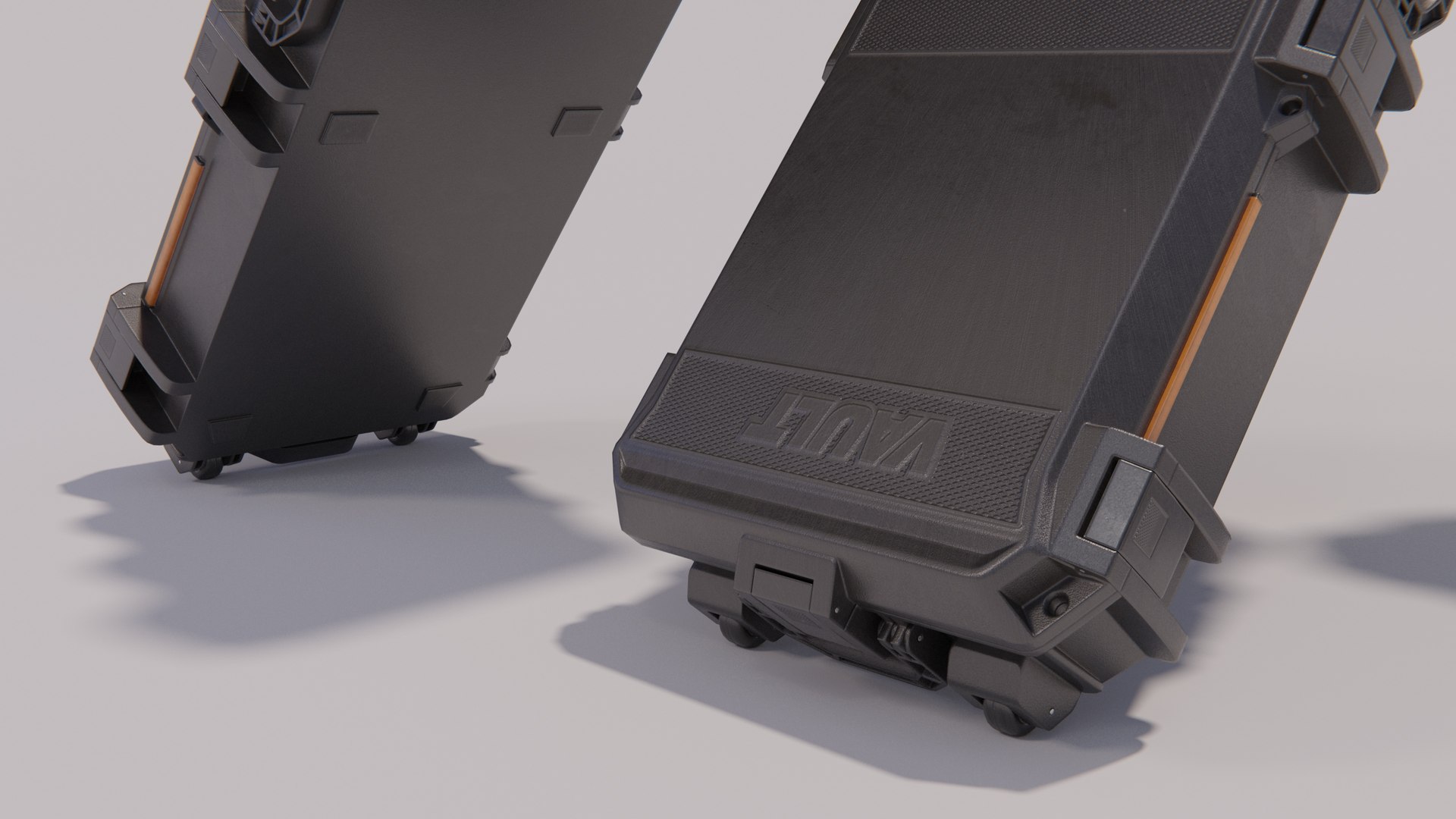 3D Model Double Rifle Long Weapon Case V800 Vault Pelican 3 Colors With ...