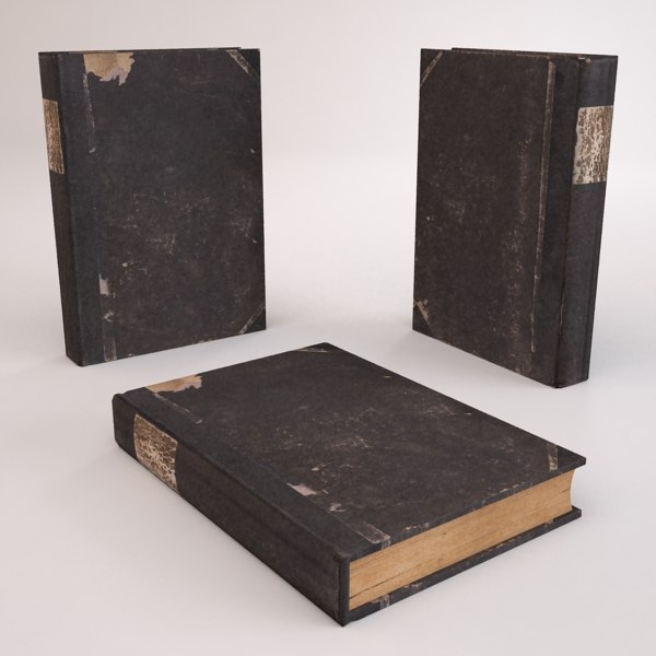 3d model old books set 2