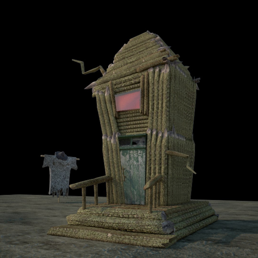 3d Small Horror House Model