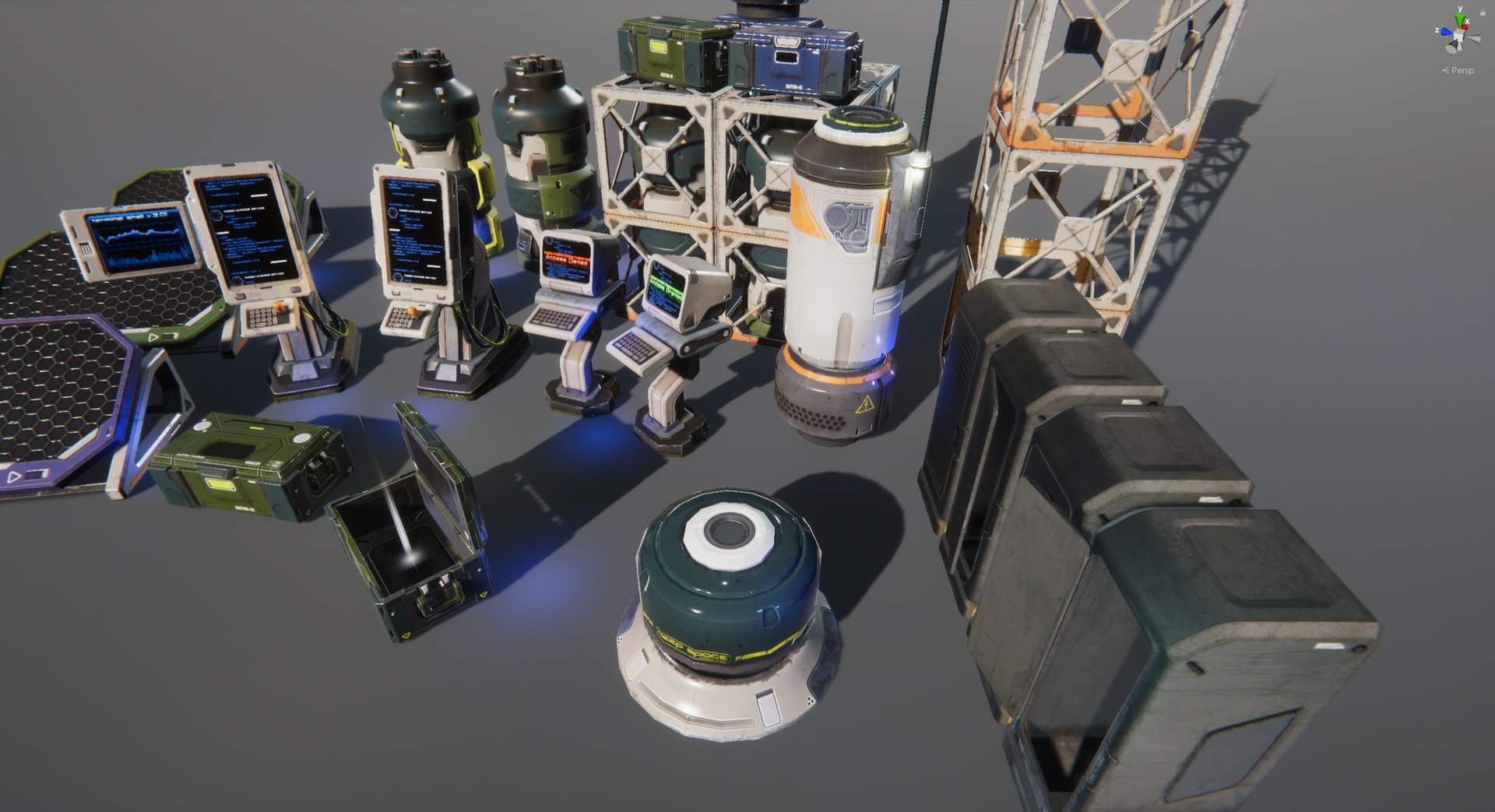 3D Model Sci-Fi Props Pack Vol. 2 - TurboSquid 1725820