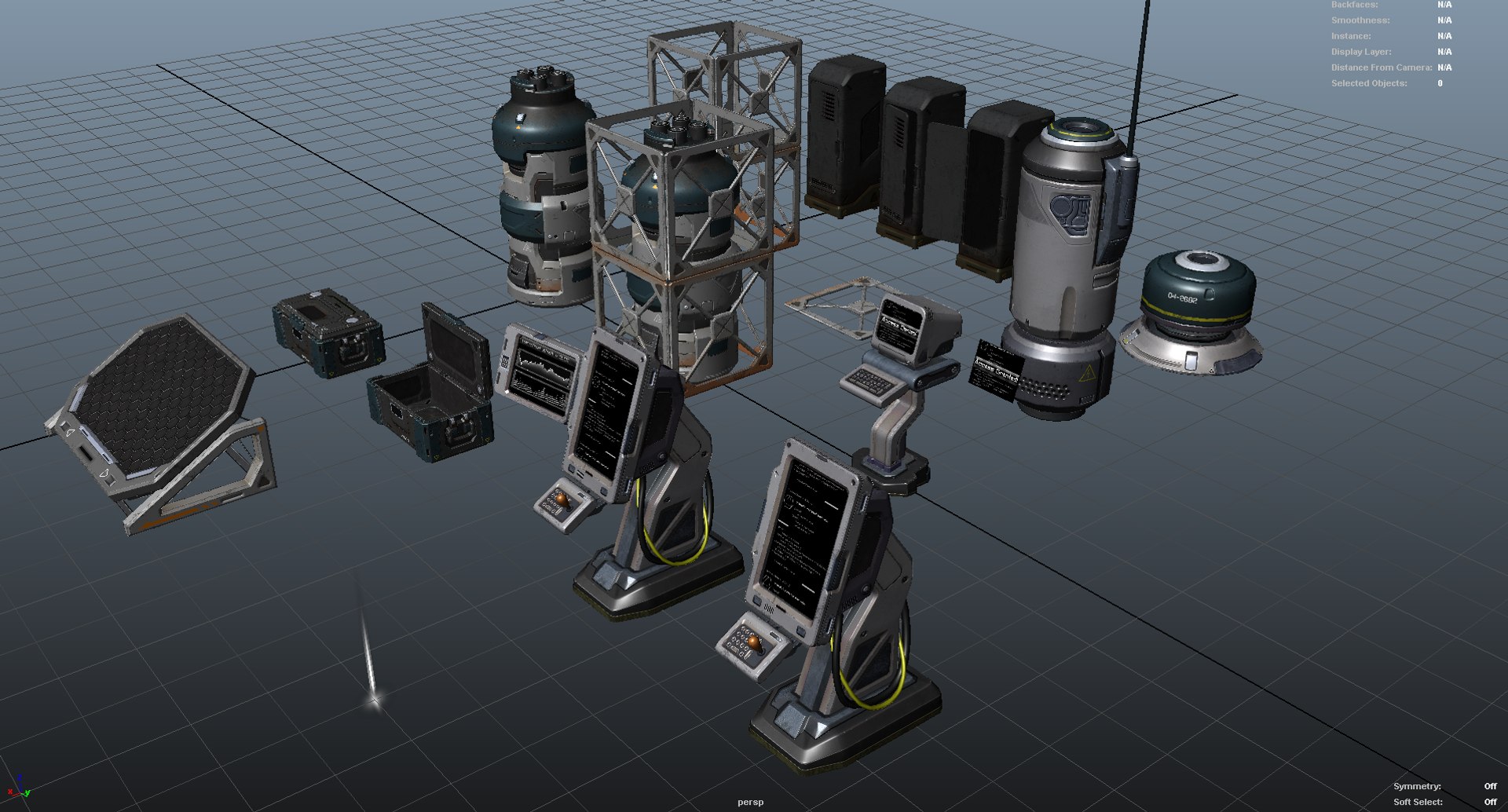 3D Model Sci-Fi Props Pack Vol. 2 - TurboSquid 1725820