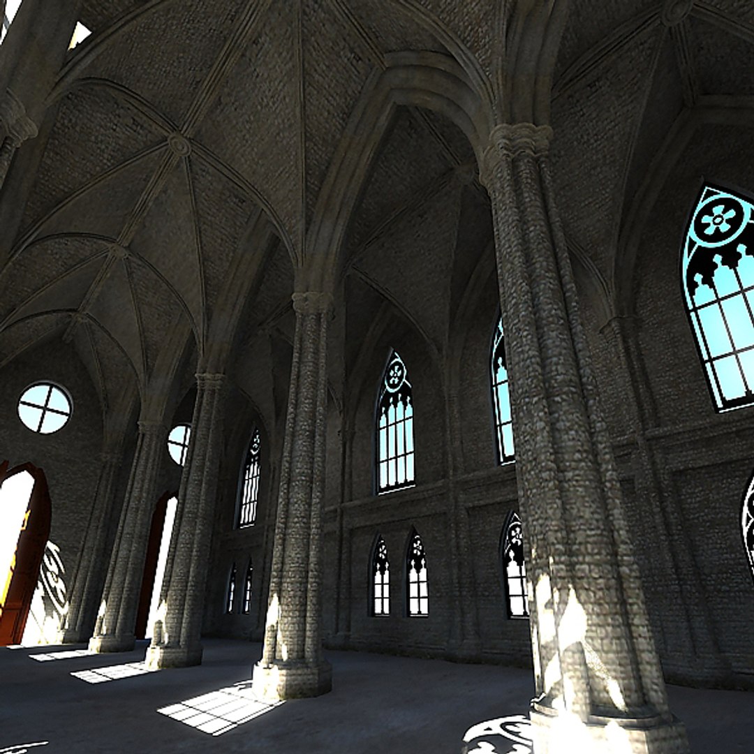 cathedral interior 3d model
