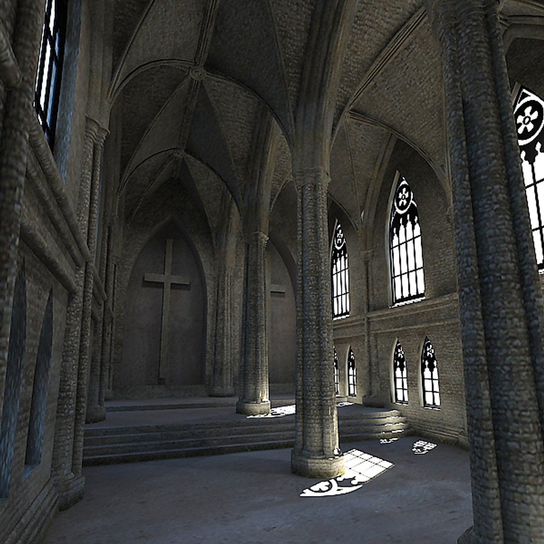 cathedral interior 3d model