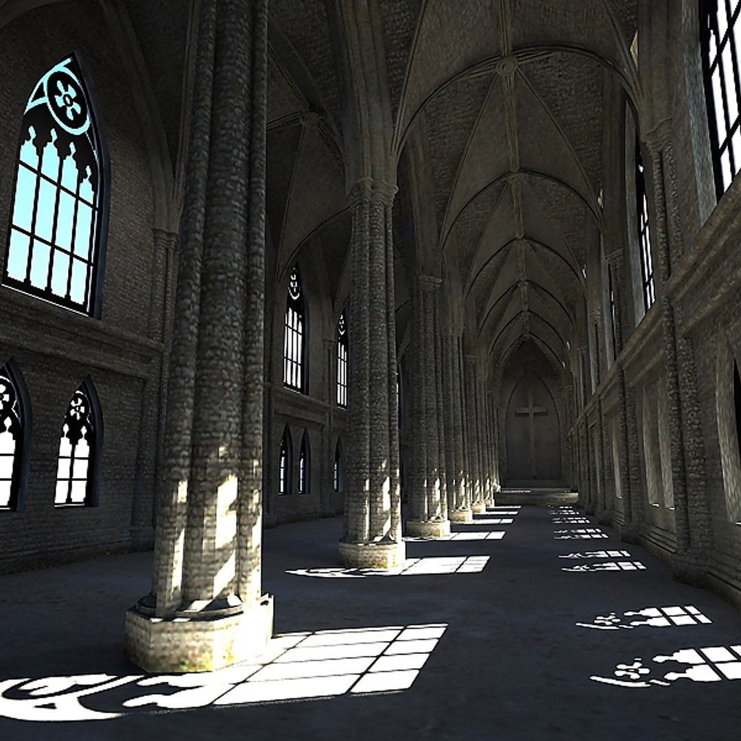 cathedral interior 3d model