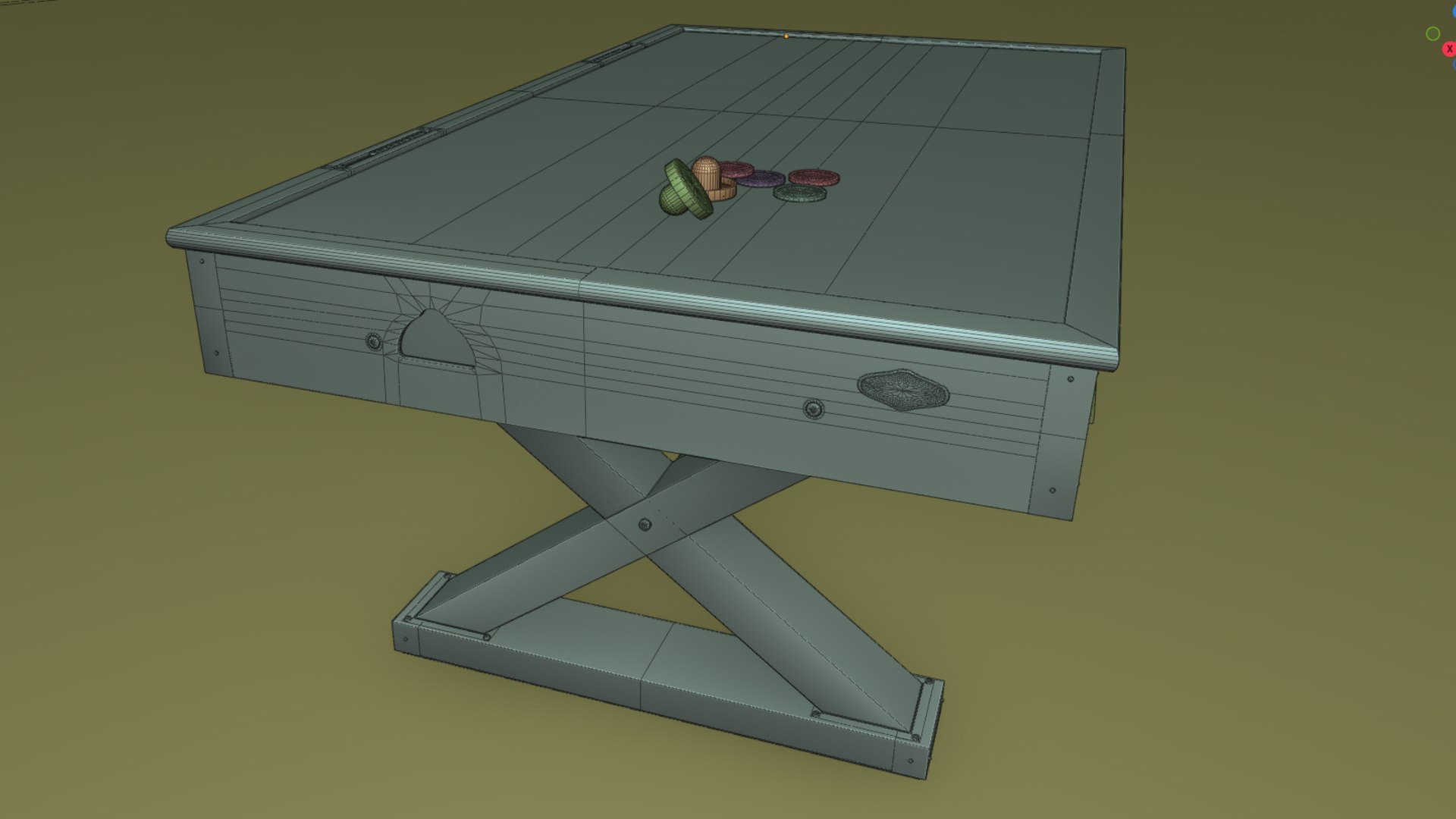 Air Hockey Table With Dining Top 87 Inch 3D Model - TurboSquid 2200852