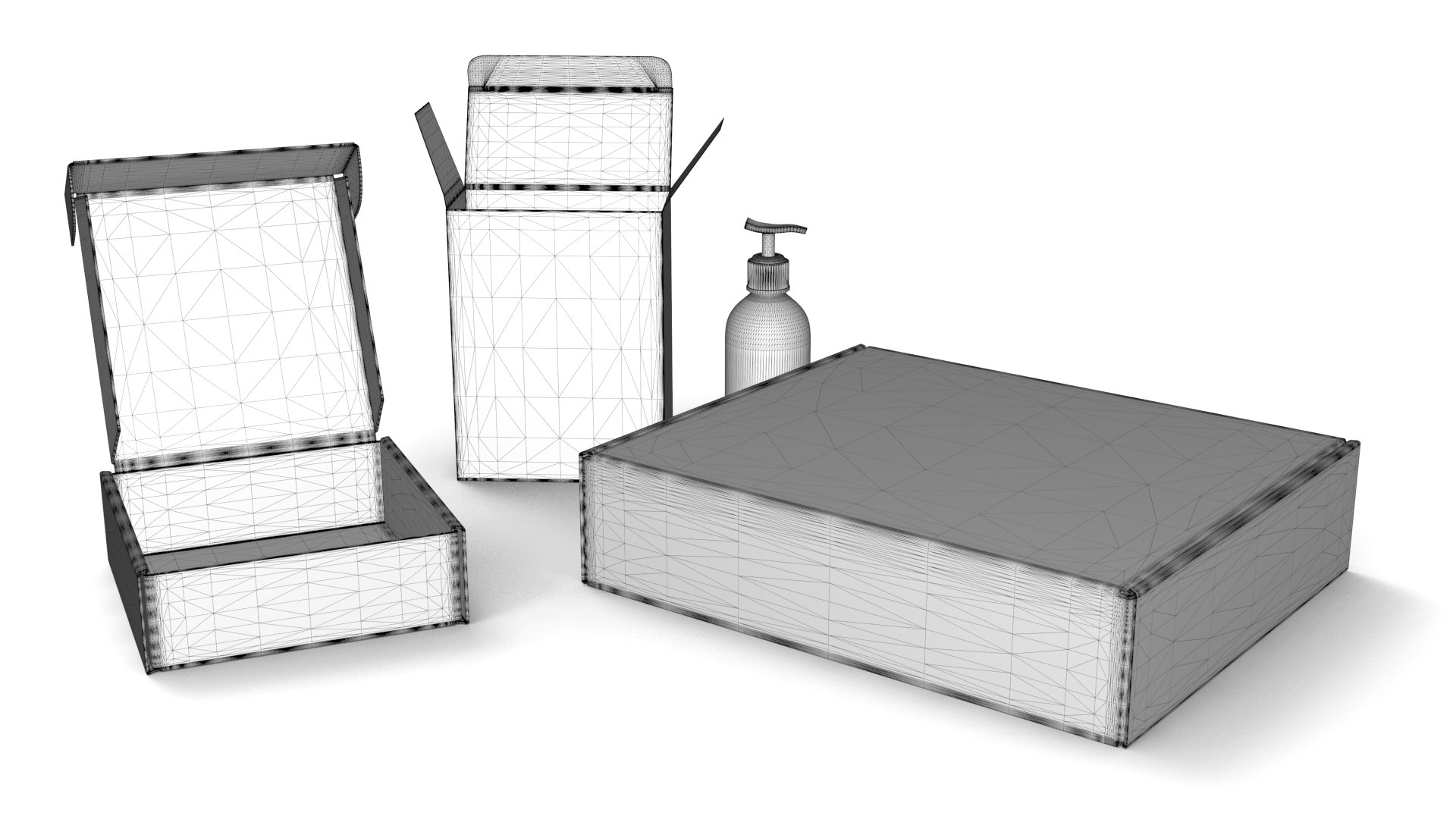 3 Boxes Model - TurboSquid 1874364