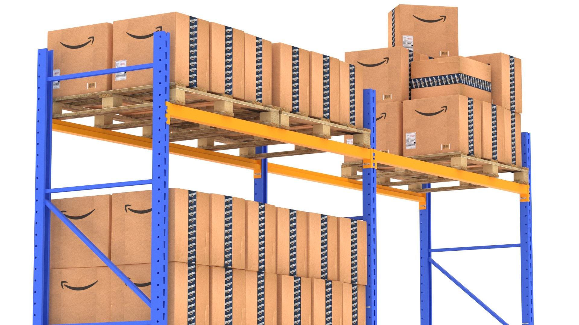 3D Amazon Warehouse Rack - TurboSquid 1862359
