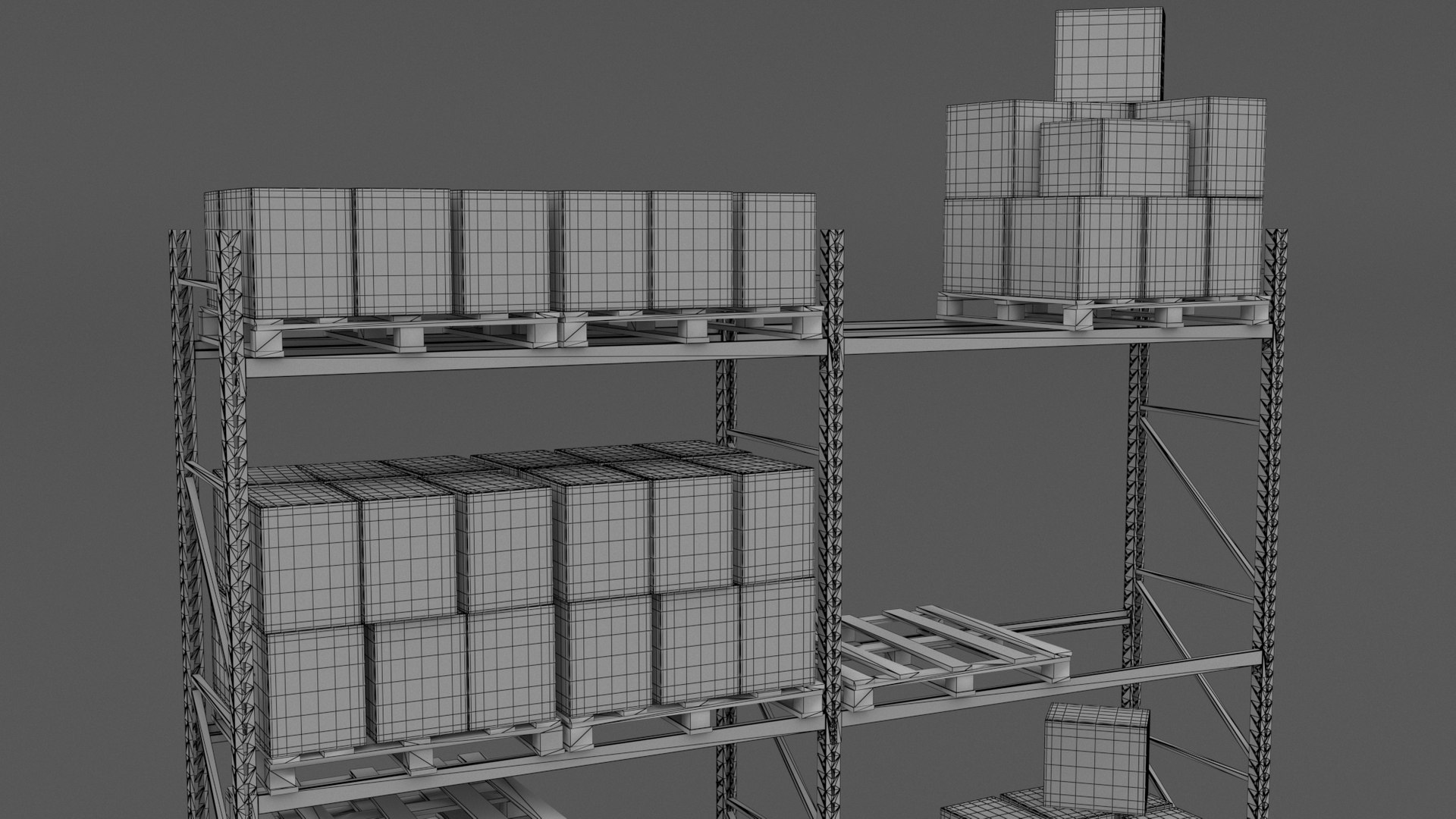 3D Amazon Warehouse Rack - TurboSquid 1862359