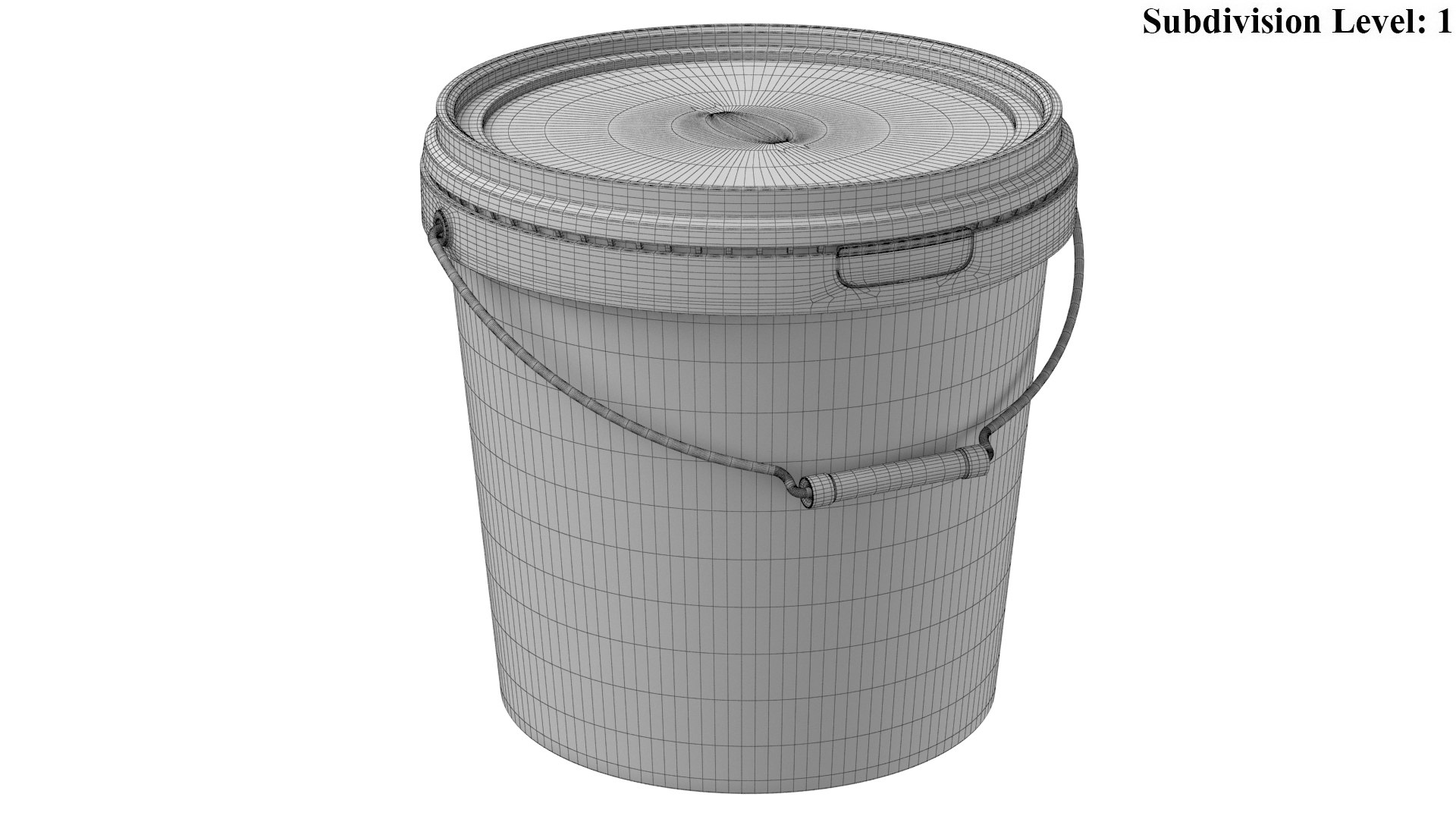 3D Detailed Paint Bucket - TurboSquid 2085206