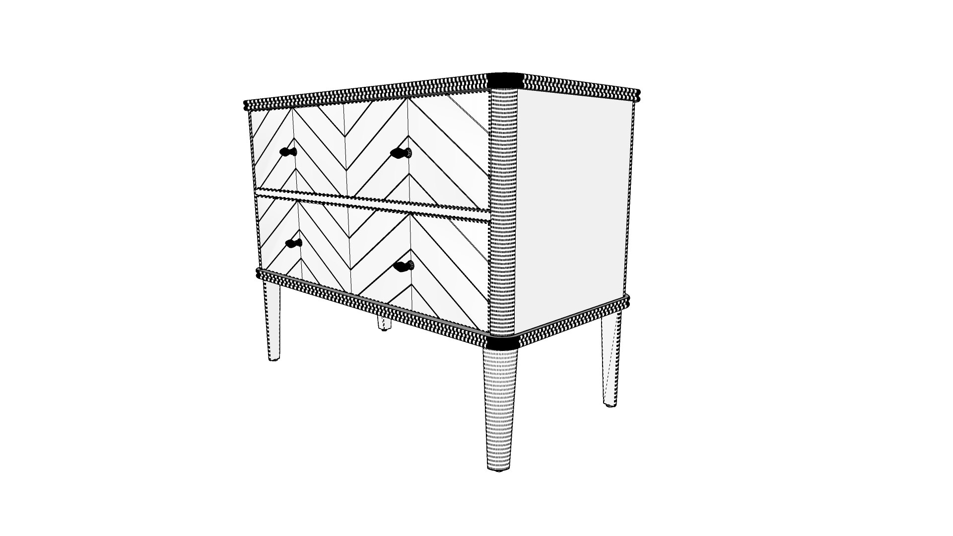 3D Sweet Flapper Chest Of Drawers Model - TurboSquid 2196187