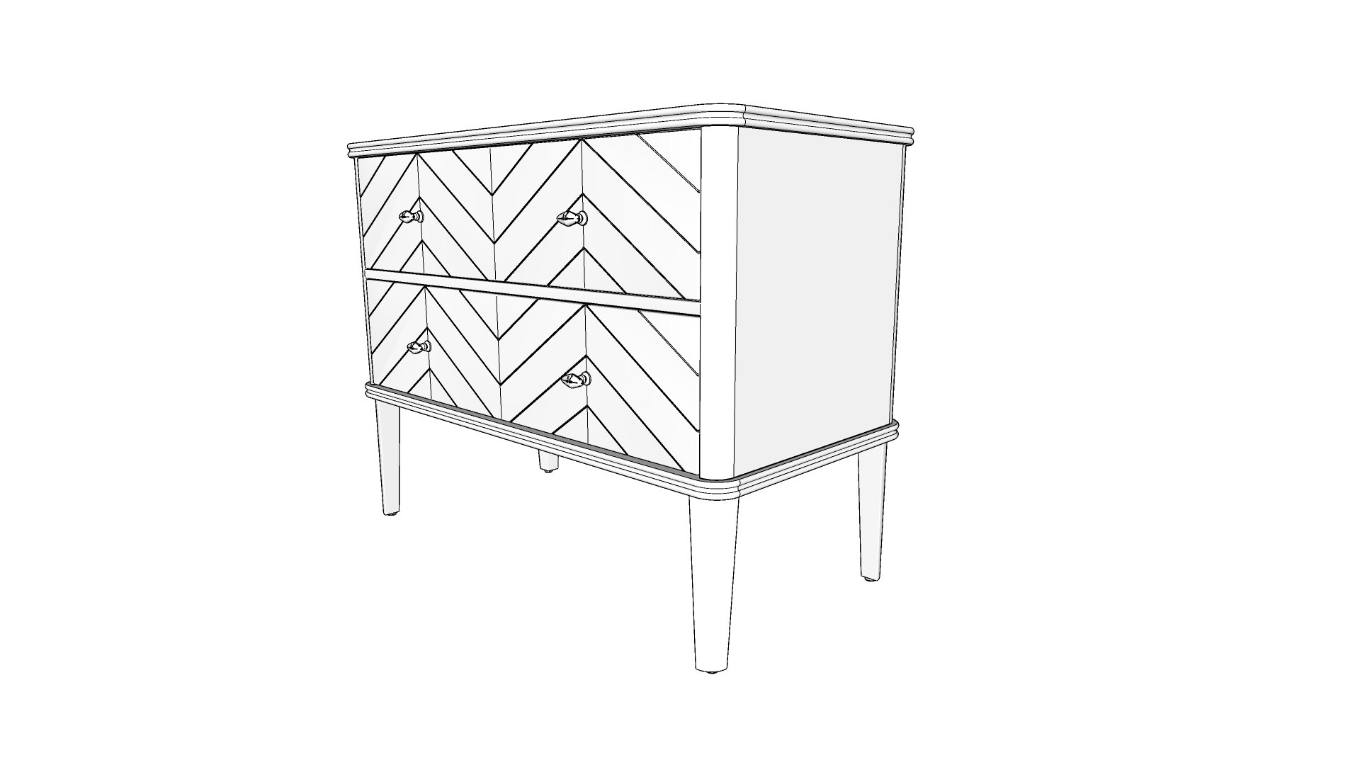 3D Sweet Flapper Chest Of Drawers Model - TurboSquid 2196187