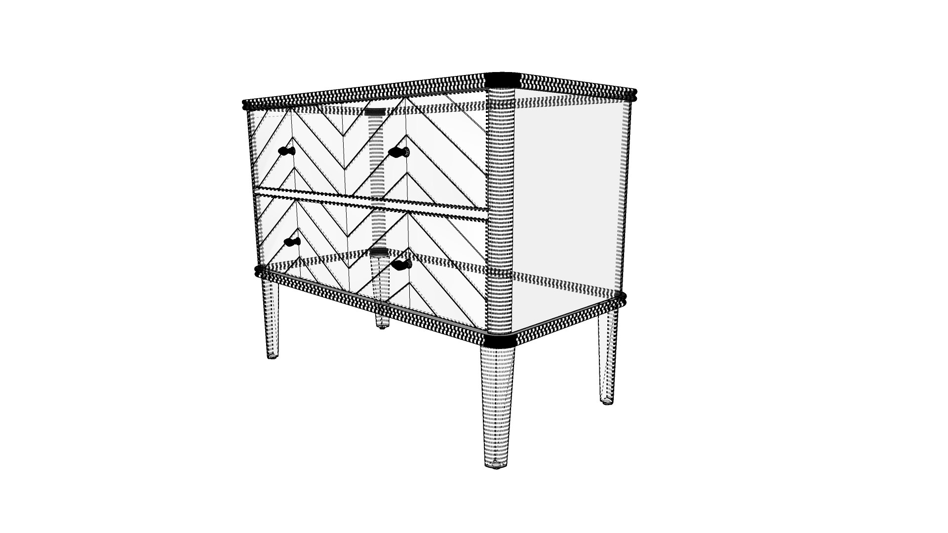 3D Sweet Flapper Chest Of Drawers Model - TurboSquid 2196187