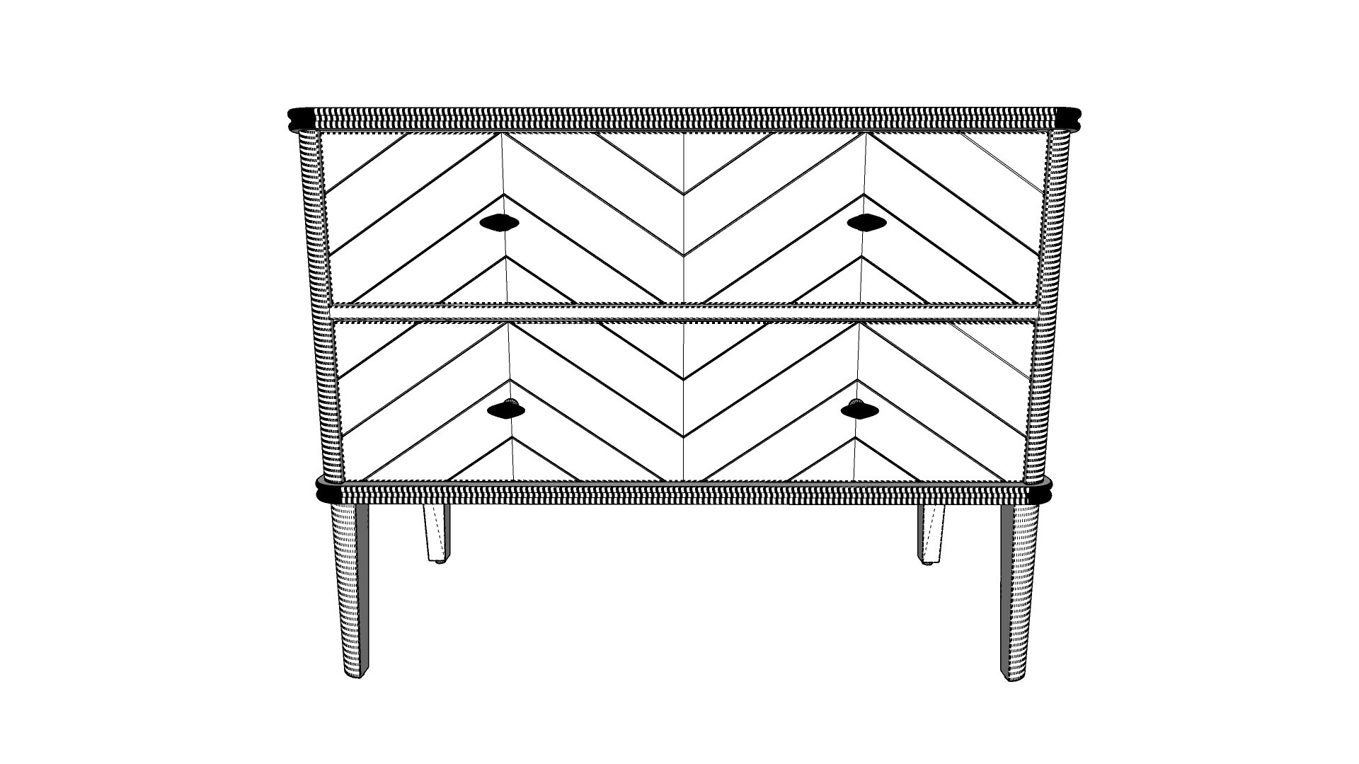 3D Sweet Flapper Chest Of Drawers Model - TurboSquid 2196187