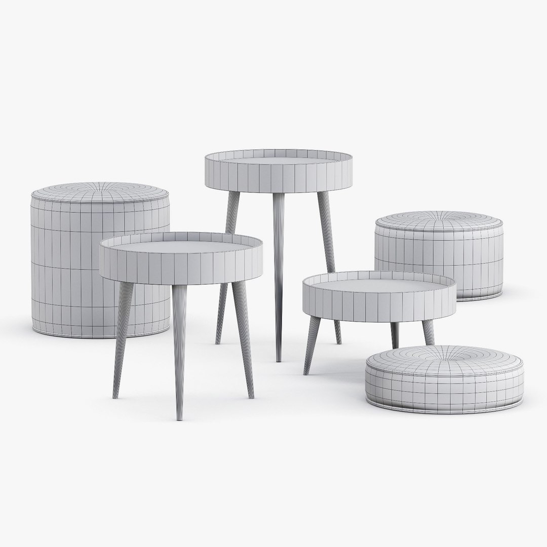 Ellen Heilmann - The royal family stools 3D model - TurboSquid 1733642